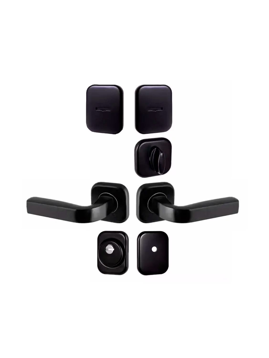 Комплект на входную дверь Fuaro ручка TOR XL, 2 накладки 486-O SQ XL 486-S-auto XL, броненакладка 4286 SQ XL, поворотная ручка BKW8x75 XL