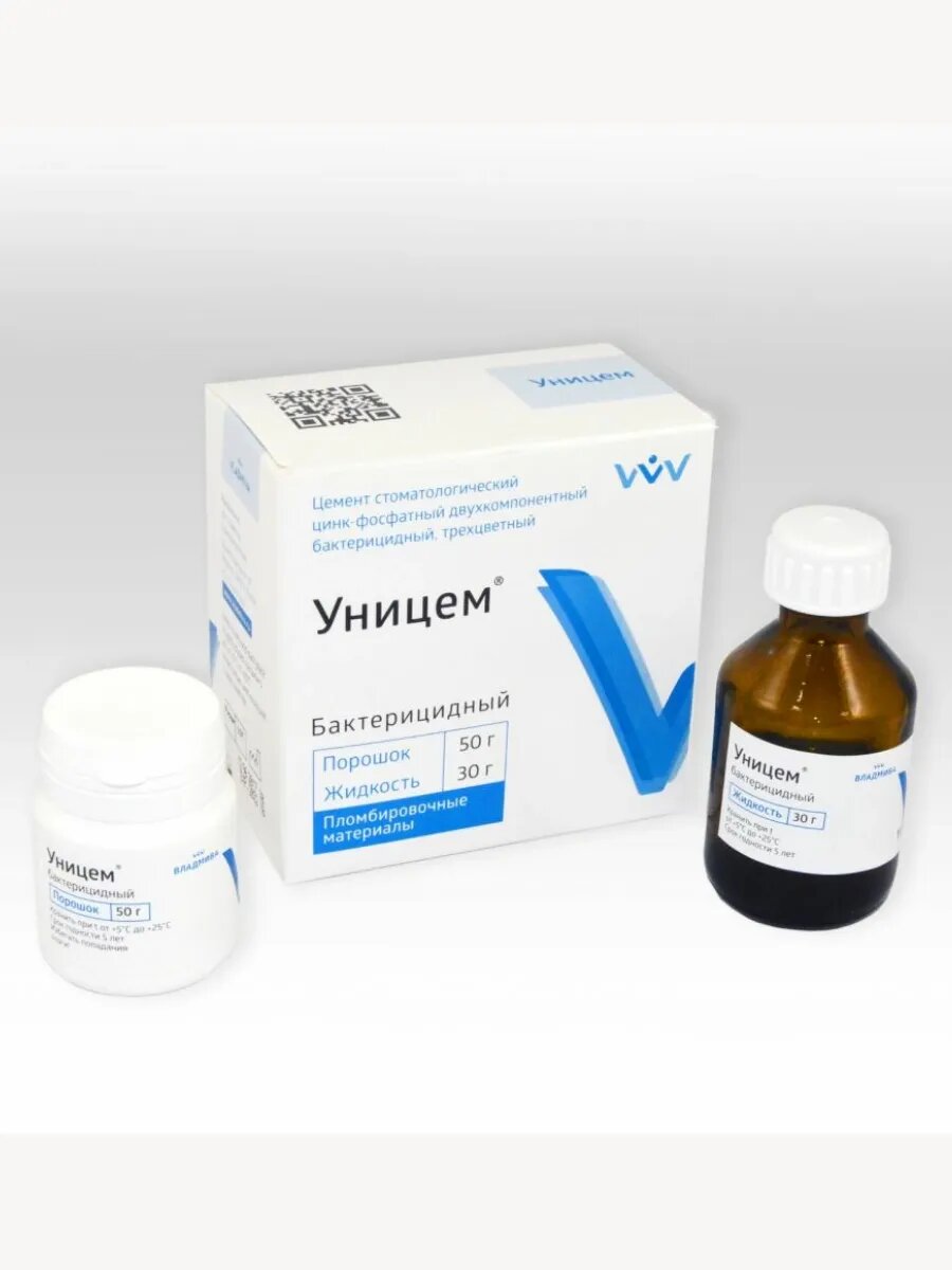 Цемент-Уницем бактерицидный, 50 г порошок+30 г жидкость