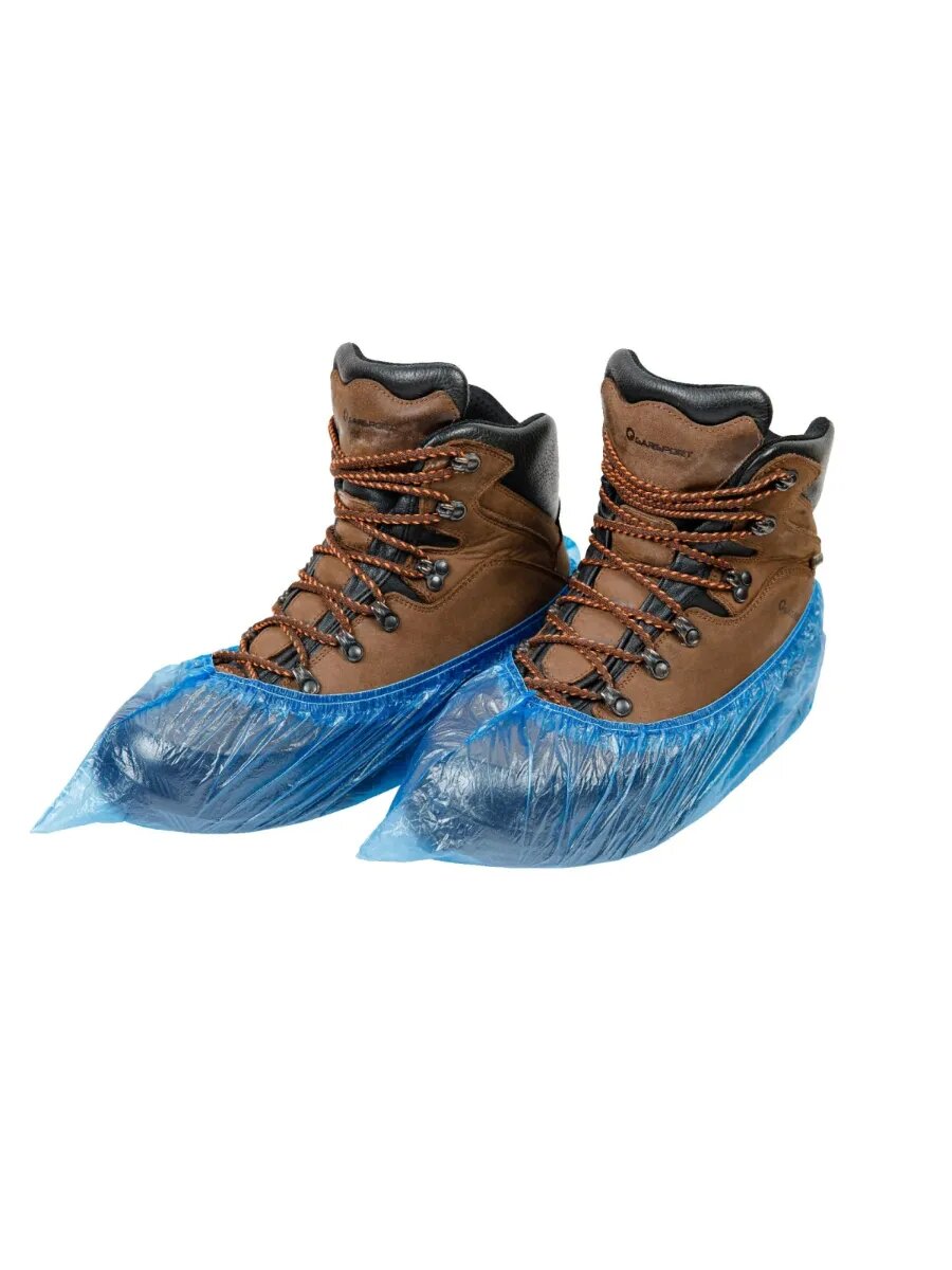 Бахилы Стандарт+ с двойной резинкой, синие, 50 пар