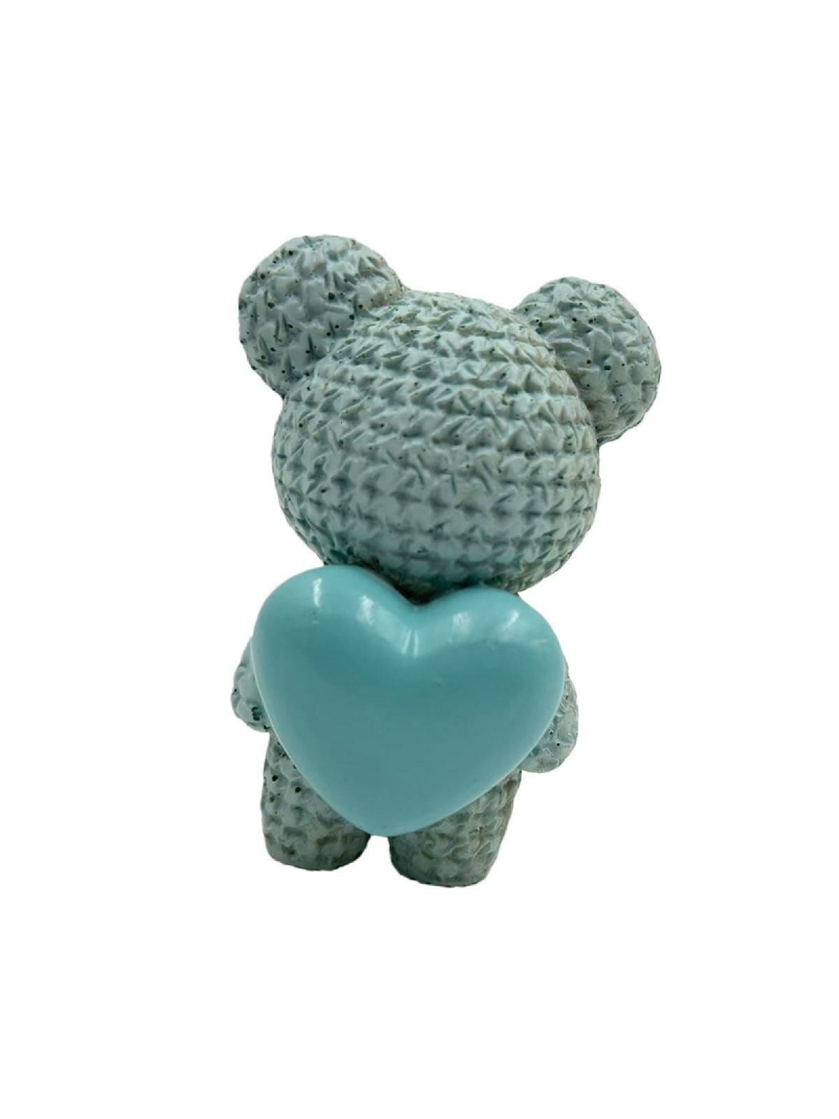 Фигурка мишки из смолы в форме сердца для украшения дома Удобные в использовании Легко моющиеся поверхности, подходящие для гостиной или спальни
