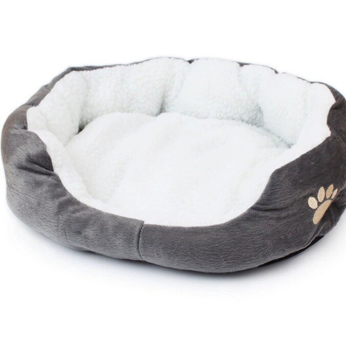 Осень и зима теплая овечья собачья будка маленькая собачья питомница большая маленькая собачья будка серый_Маленький