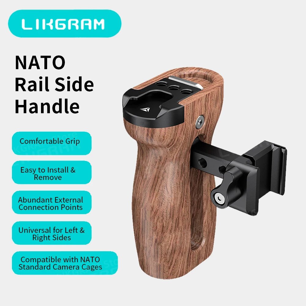 Деревянная боковая ручка для камер JN-124