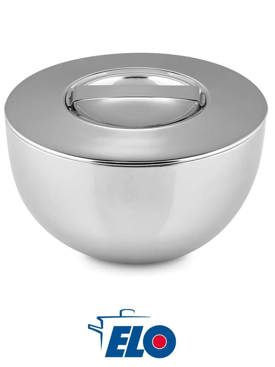 Миска с двойными стенками для смешивания из нержавеющей стали Elo Hot`N`Cold, 1.2 л, 17 см, с крышкой