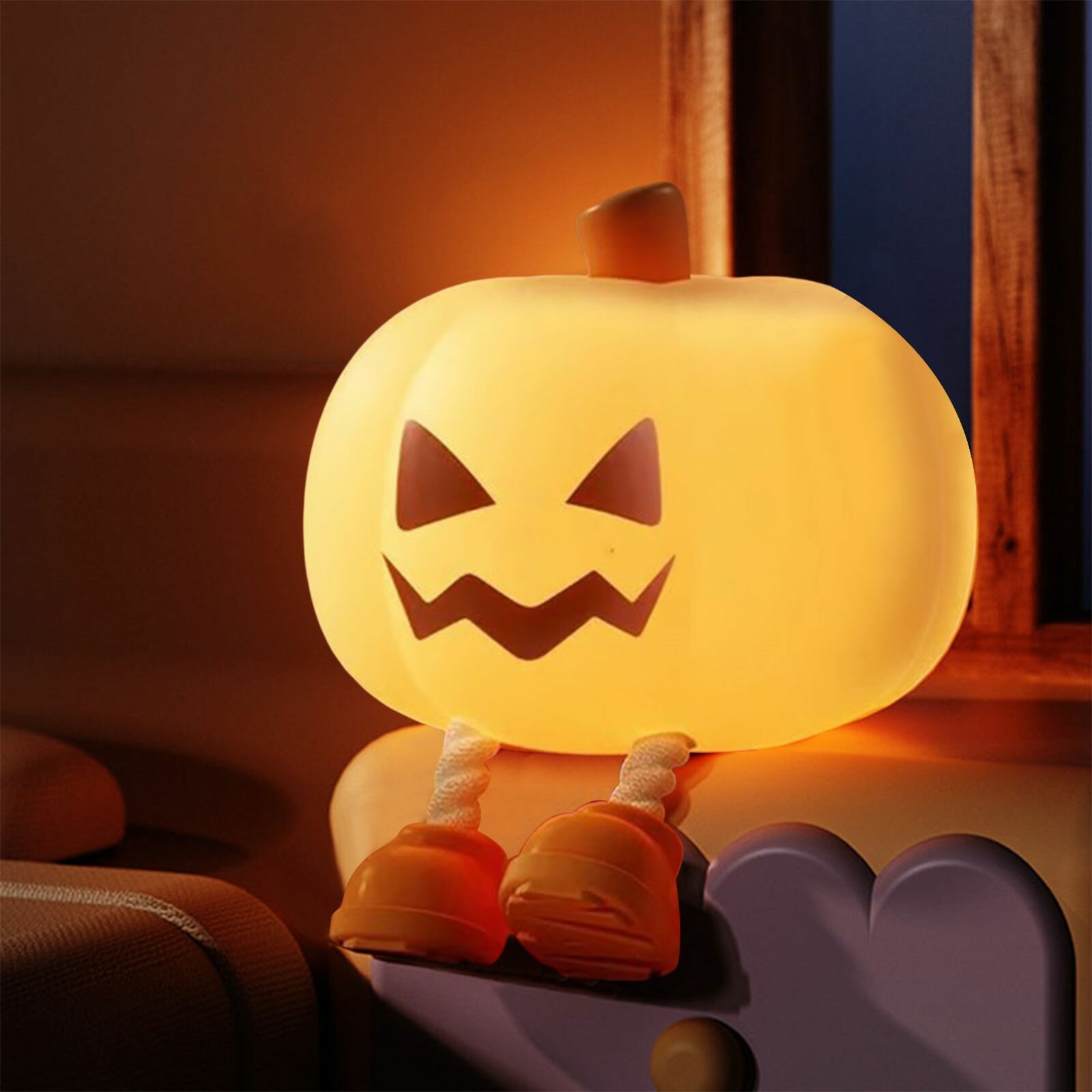 Ночник в виде тыквы на Хэллоуин, 3 вида регулировки яркости, креативные и интересные украшения для дома
