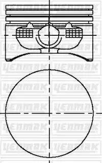 Поршень с кольцами d79x1.2x1.5x2.5 +0.5 Opel Astra/Vectra 1.6 16V Y16XE/Z16XE 98>