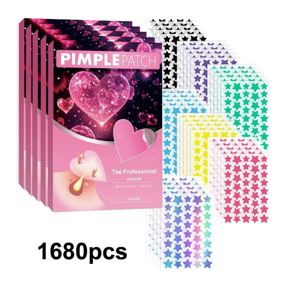 Патчи от прыщей на лице, наклейки звездочки точечные на лицо от акне, средство против воспалений