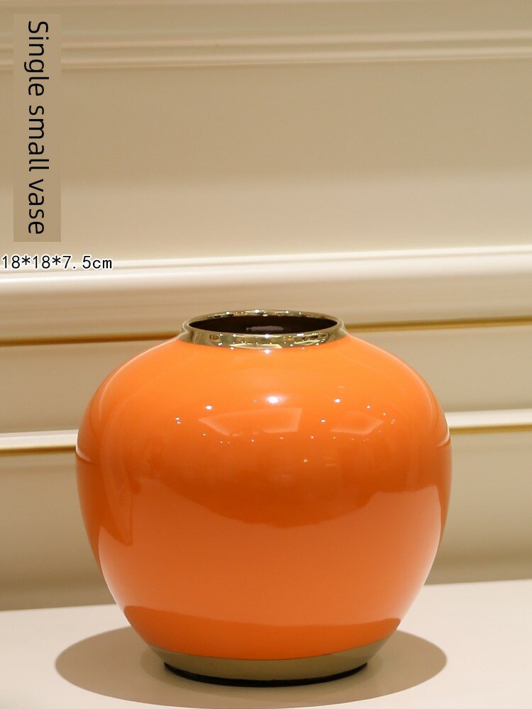 Европейская ваза в стиле лайт-люкс, современный креативный керамический декор для тумбы под телевизор в гостиной,