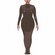 Черный спандекс комбинезон Dark Brown, размер L