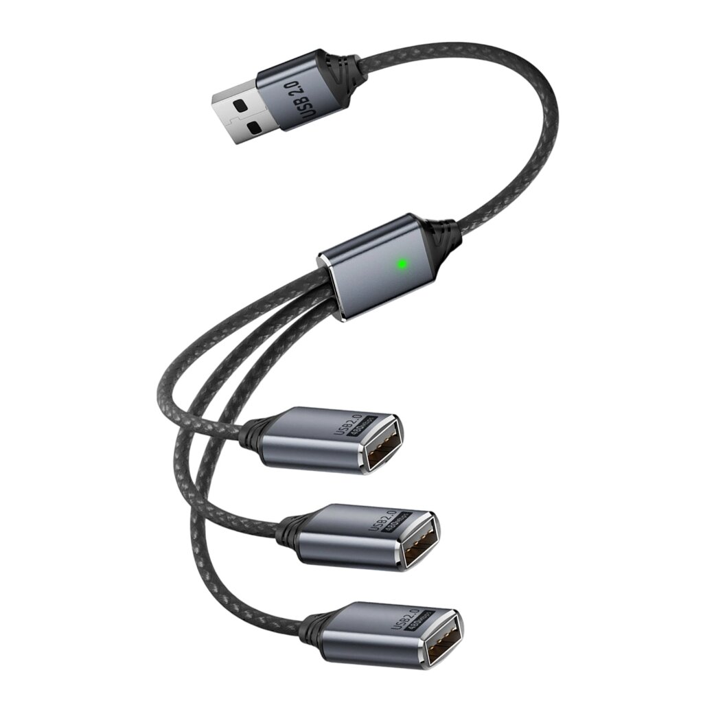 Многофункциональный разветвитель OTG для зарядки от USB-штекера к 3 USB-розеткам-без адаптера