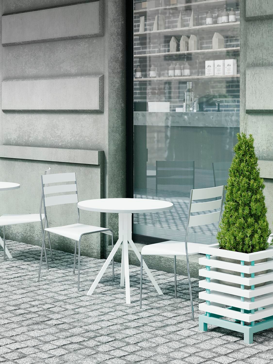 Стол Итальянка. Стол для кафе, обеденный, круглый 60 см, Белый