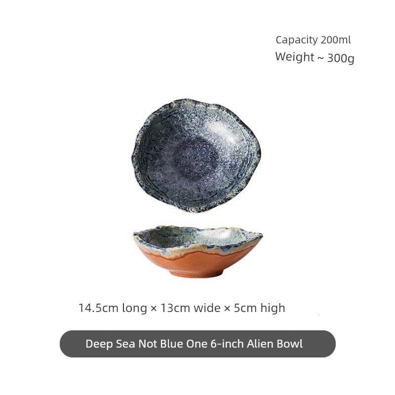 Японская керамическая посуда в стиле ретро: тарелка для фруктов и салата, креативная десертная тарелка, тарелка для