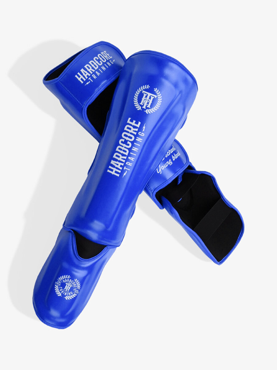 Шингарды (накладки на ноги для ММА ) Hardcore Training Base Blue L