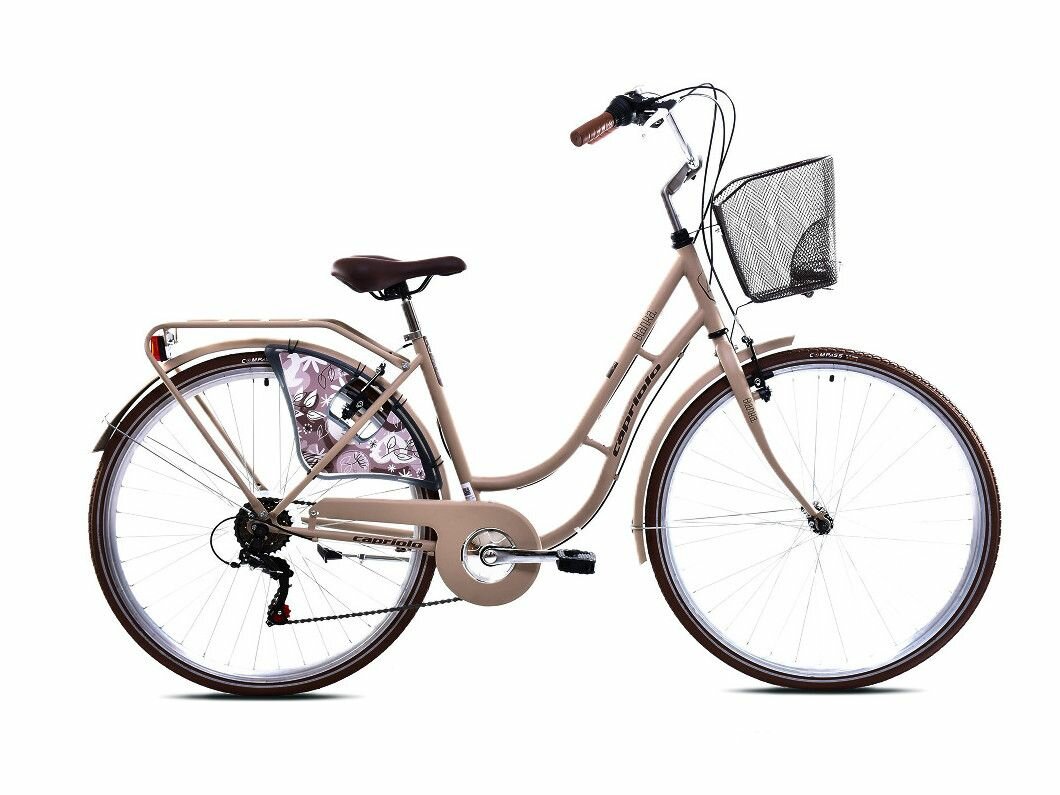 Велосипед CAPRIOLO CITY BIANKA (1 X 6), рама сталь 18', колёса 28' (капучино (матовый) - коричневый)