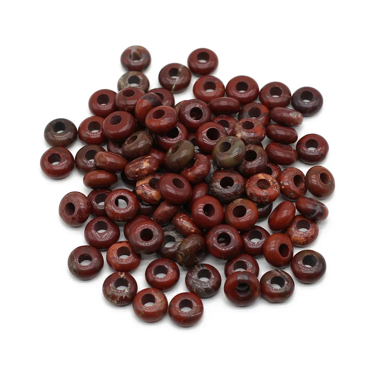 Бусины из полудрагоценного камня 10 штук Red Stone