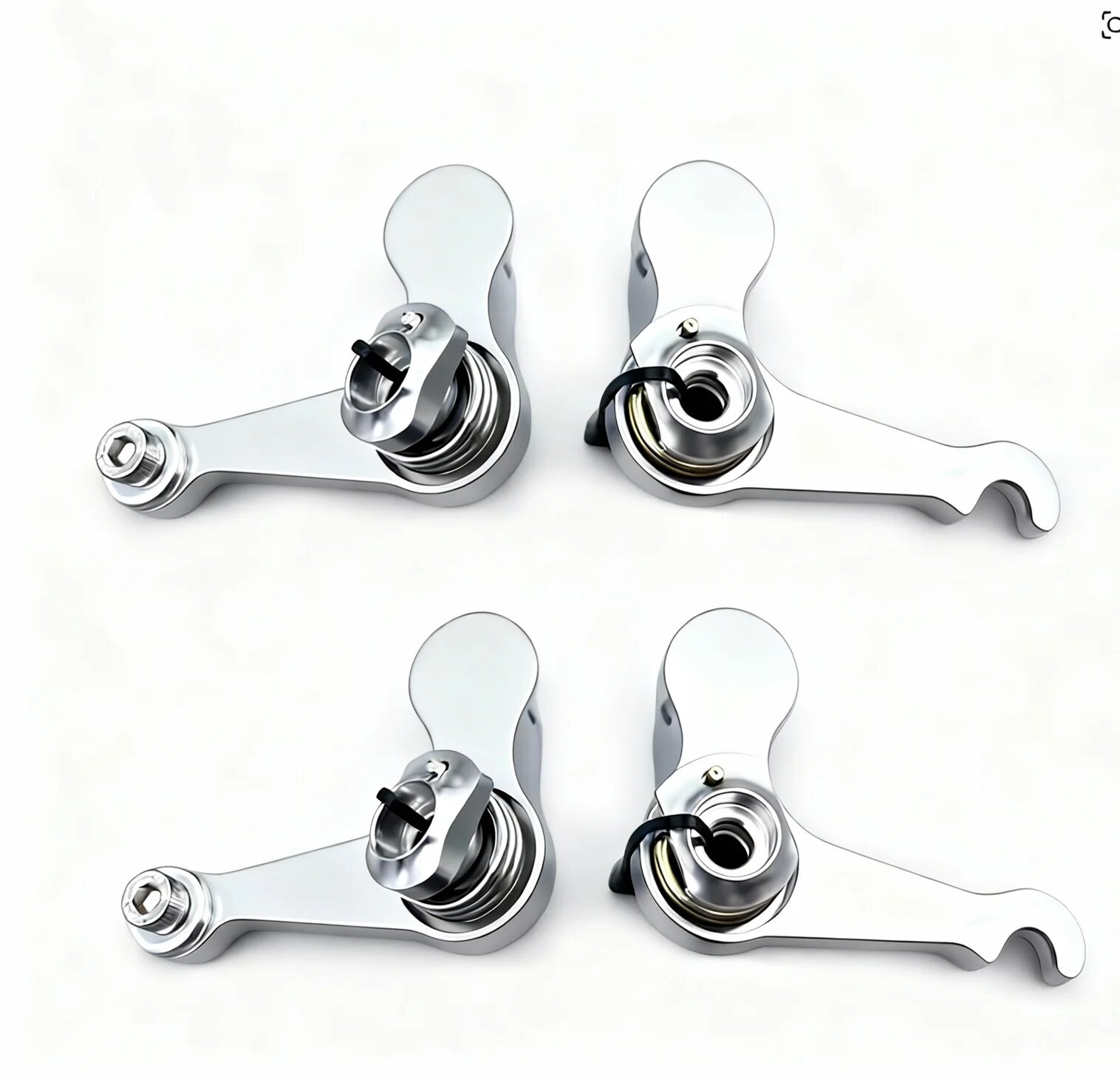 Тормоза V-типа Neo-Retro, алюминий 7075, Silver 2 round