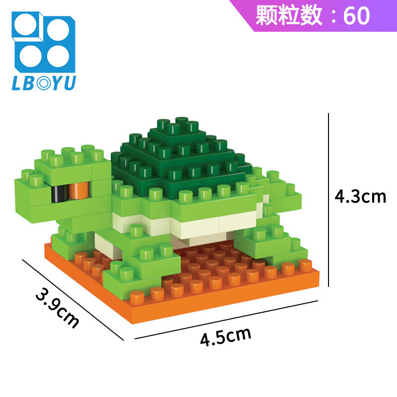 Набор строительных блоков Leboyu Черепаха с красным брюшком для детей, 8208 деталей, образовательная игрушка с