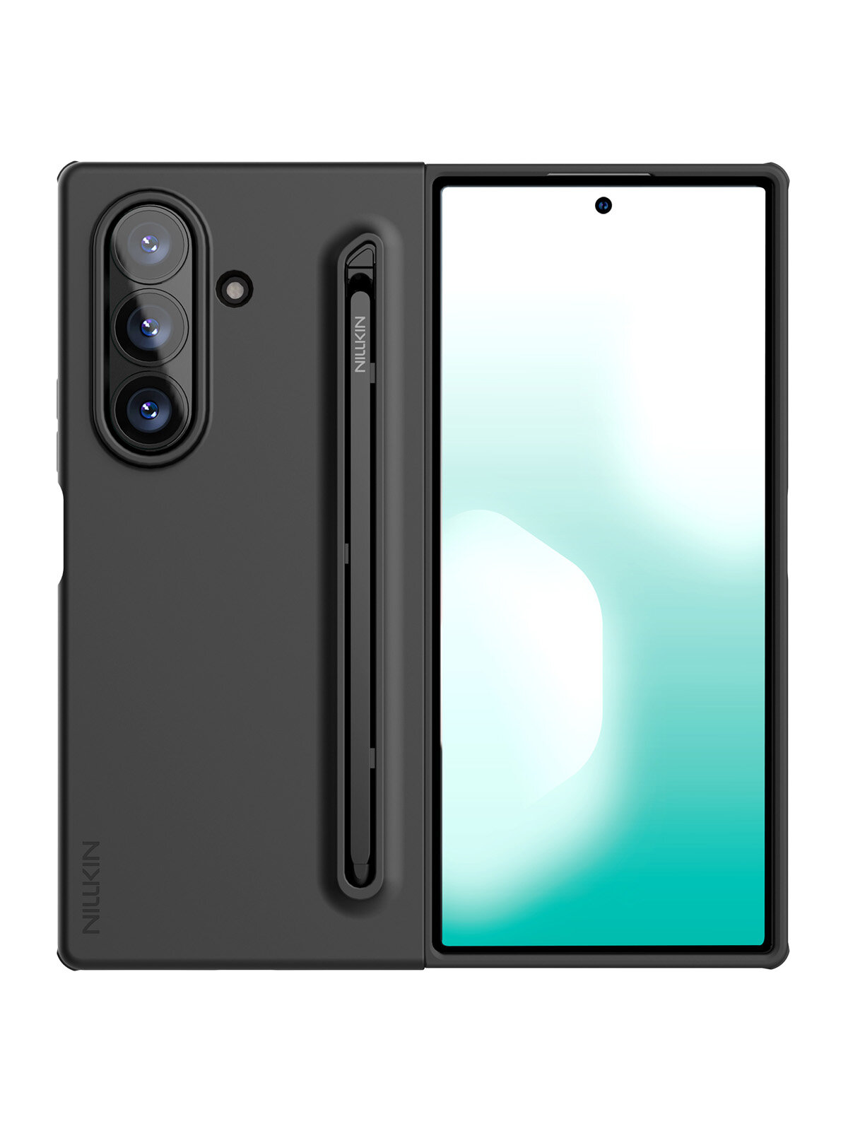 Чехол Nillkin на Samsung Galaxy Z Fold7, Flex Pure с покрытием soft touch, со стилусом, черный