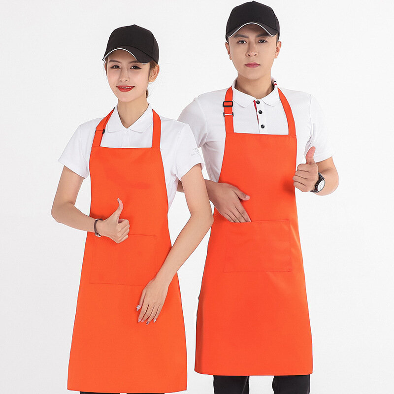 Рекламный фартук для разработки рабочей одежды Кухня водонепроницаемый и маслостойкий горячий горшок Оранжевый цвет
