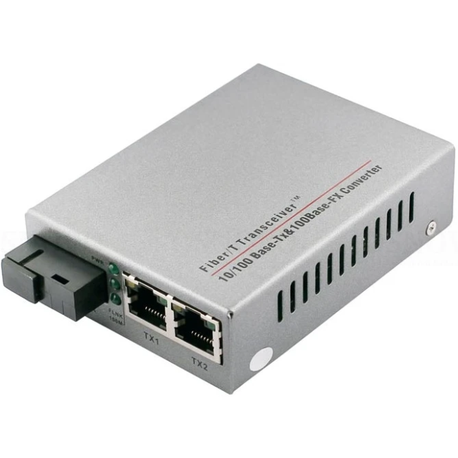 Медиа-конвертер OSNOVO OMC-100-21S5b оптический 2 медных порта(RJ45) 10/100Base-T (IEEE 802.3i, 802.3u, 802.3x)