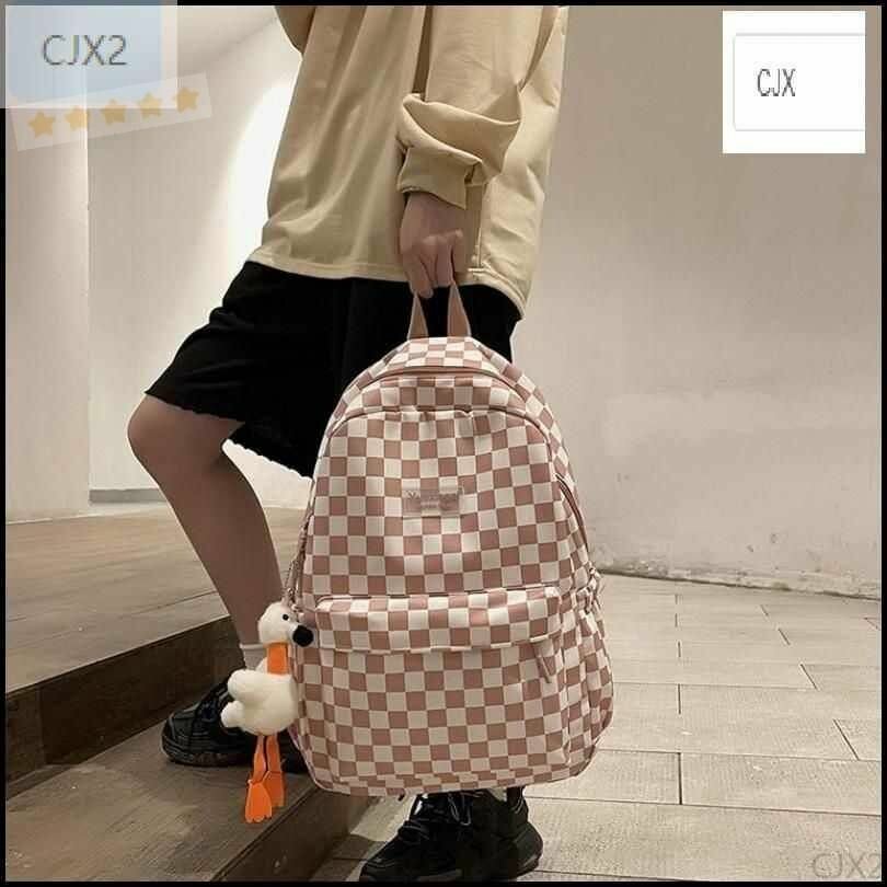 Рюкзак в клетку подростковый для школы-CJX-CJX2