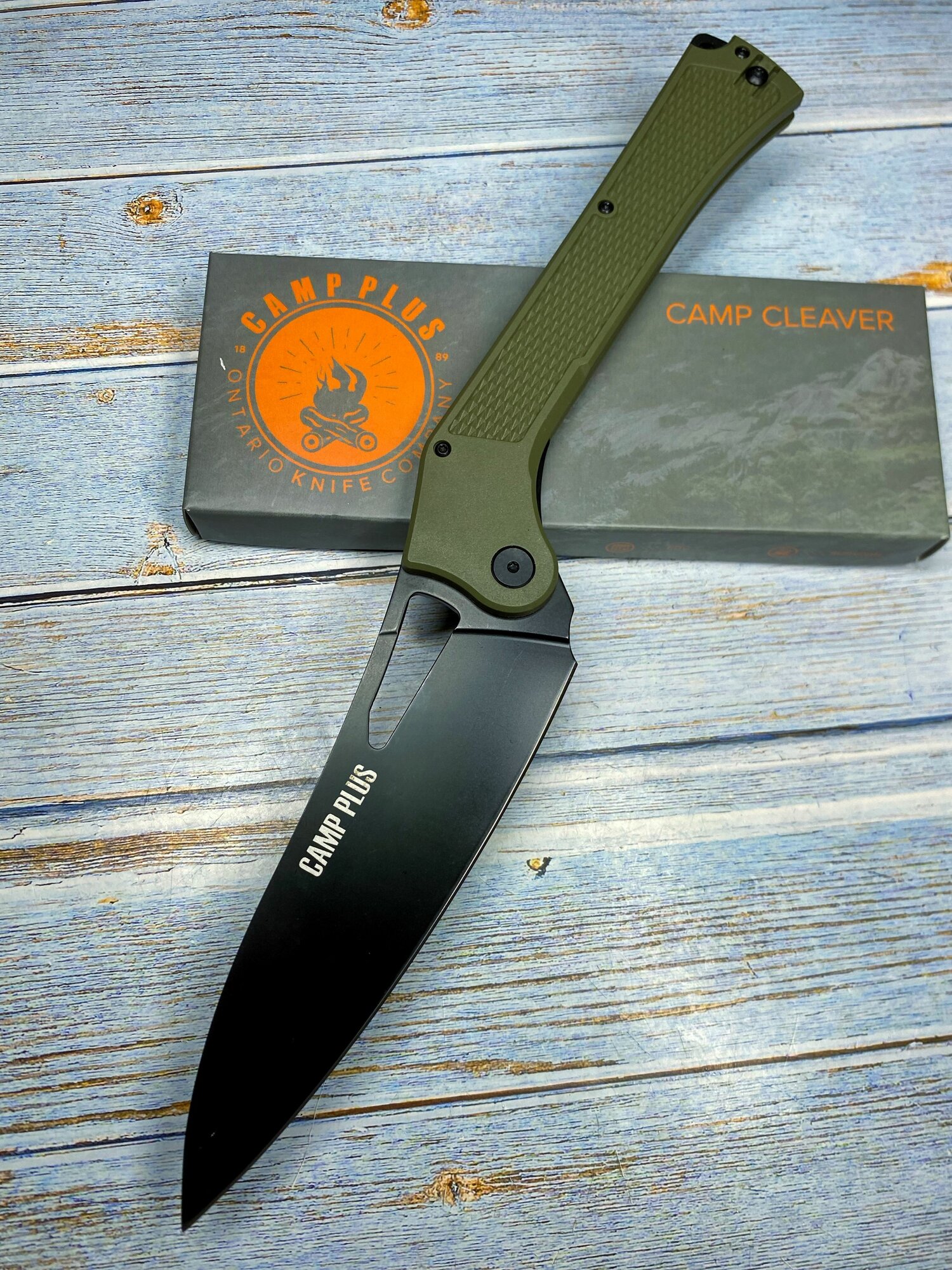 Складной кухонный нож Ontario Camp Plus Forest 5.5 Camp Cleaver, 4325