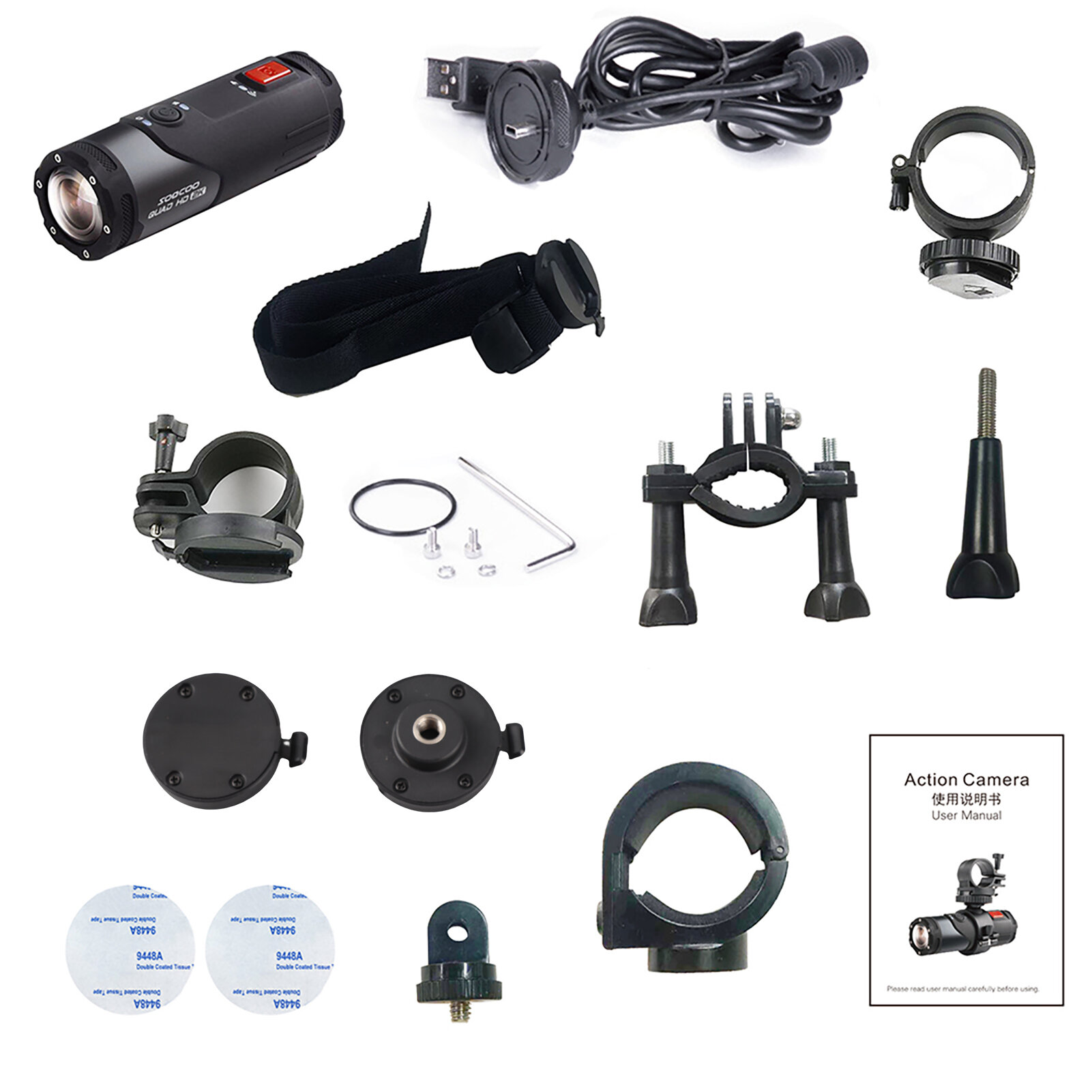 Велосипедная камера 4K для экшн-спорта, водонепроницаемый шлем с Wi-Fi и приложением, надеваемая на голову, для активного отдыха и приключений на велосипеде.