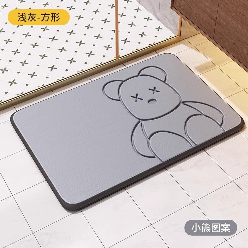 Коврик для ванной из диатомитовой земли, впитывающий воду, нескользящий коврик для туалетной двери, впитывающая доска для входной двери, коврик для пола в ванной