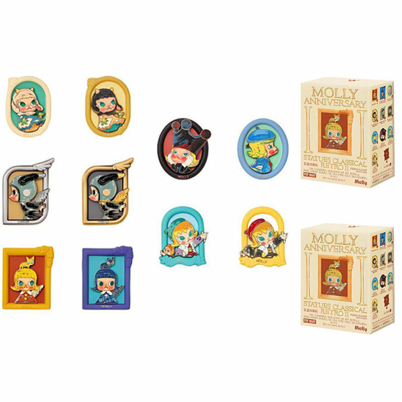 Коллекционные магниты на холодильник унисекс POP MART Molly Anniversary Sculpture Classic Return 2, 2 шт.