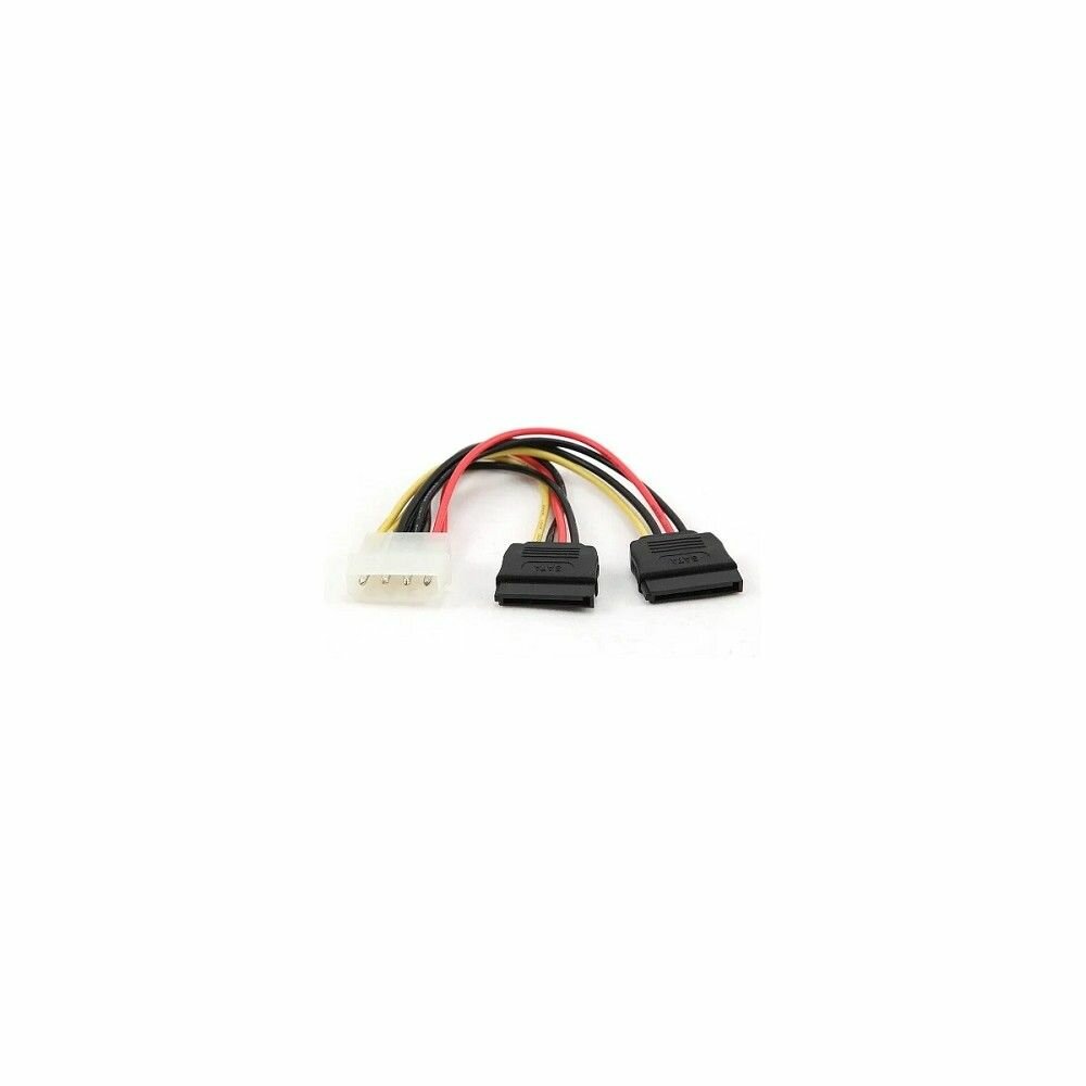 Cablexpert Кабель питания SATA CC-SATA-PSY-0.3M, 30см, molex 4pin/2x sata15pin, на 2 устр, пакет