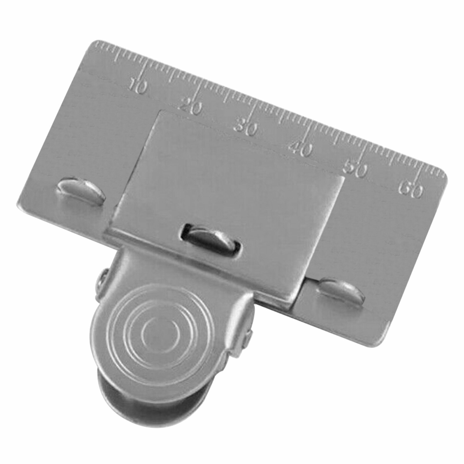 Клип для рулетки для углов стен, вспомогательный инструмент для ручного измерения расстояния, цвет серебристый, материал сталь, вес упаковки 32 г / 1.13 унции, размер упаковки 70 * 65 * 5 мм / 2.76 * 2.56 * 0.20 дюйма, количество 1 шт.