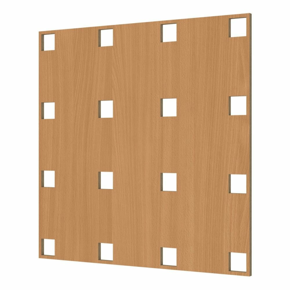 Перфорированная Панель Cosca Квадро 11-45 ХДФ Бук В780хШ1400 мм / Коска.