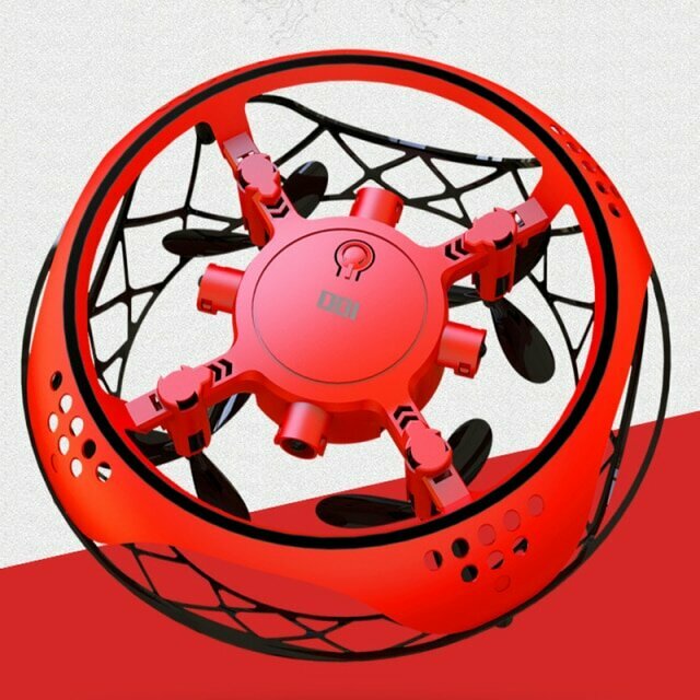 Mini Flight Вертолет НЛО RC Drone 6 Quadcopter Flayaball Игрушка RC Вертолет для детей, обнаруживающих самолет с светодиодным освещением (красный)