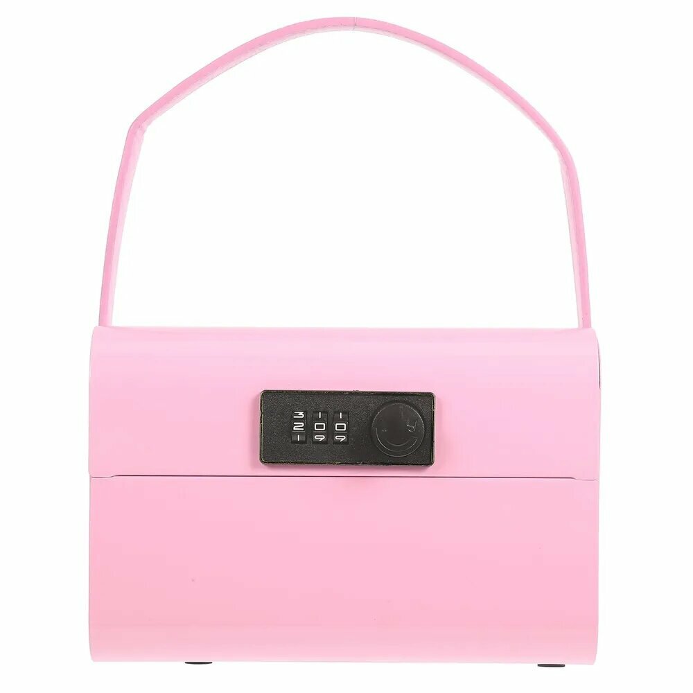 Копилка Handheld Password Savings Bank, для детей, железная, замок с паролем, розовая