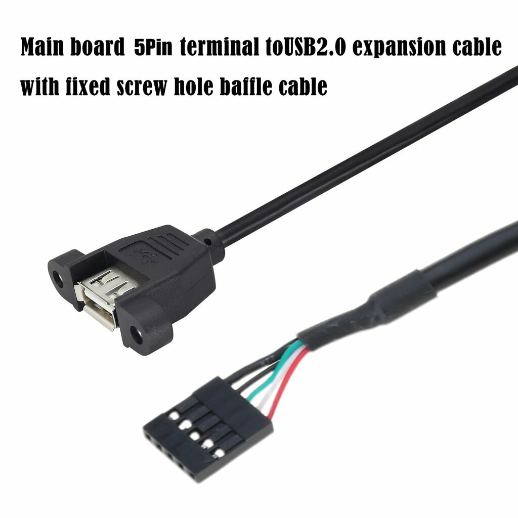 USB 2.0 Panel Mount to 5Pin IDC Header — фото 1