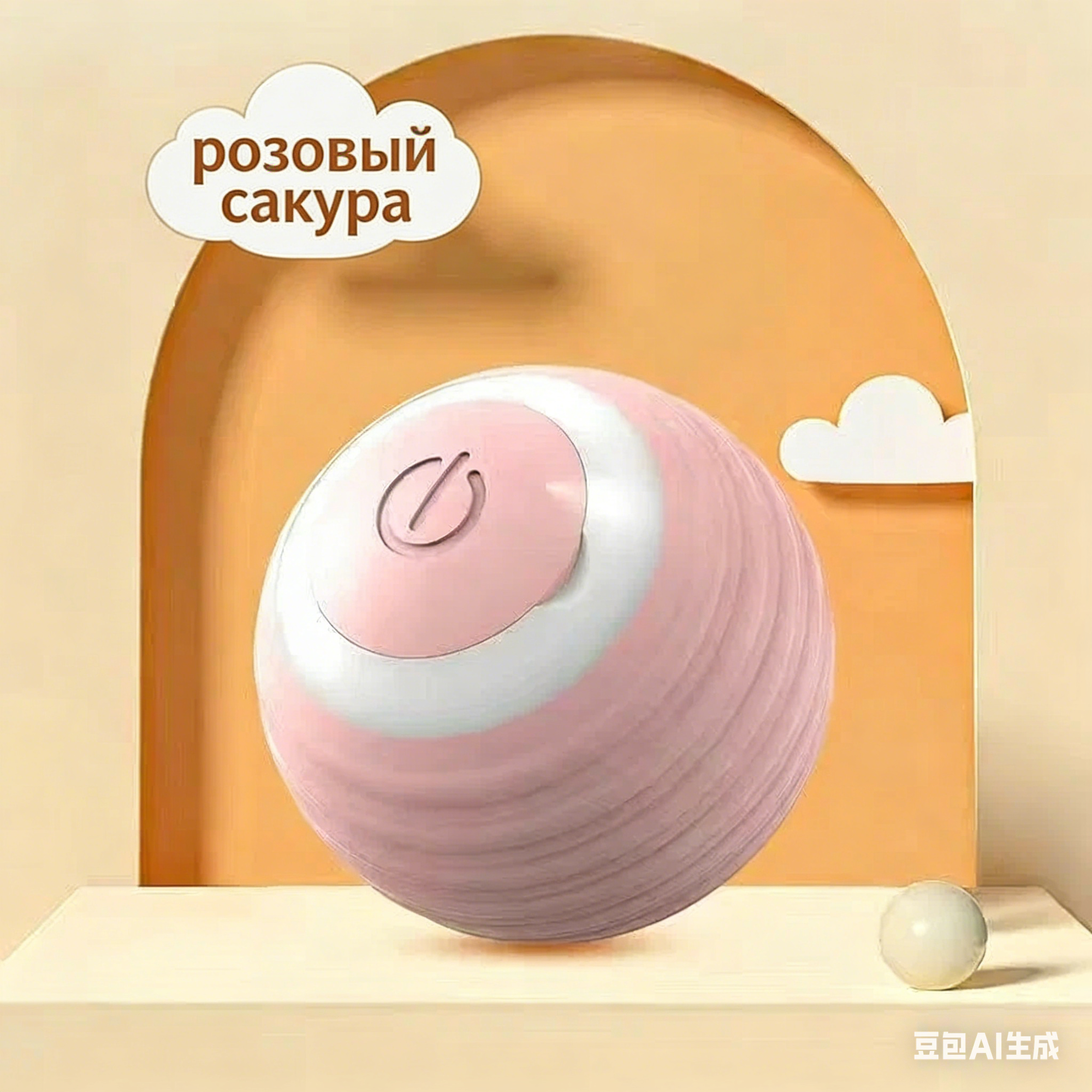 Интерактивный мяч "Smart pet", для кошек и собак, заводной, металлический, розовый