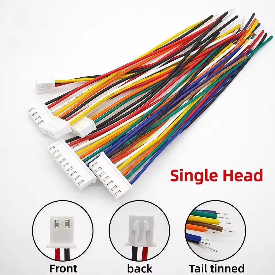 10 шт JST XH2.54 2.54mm терминальный провод Разъем кабеля 2/3/4/5/6/7/8/9/10/11/12 штрих Женская розетка длина 10см 20см 26AWG