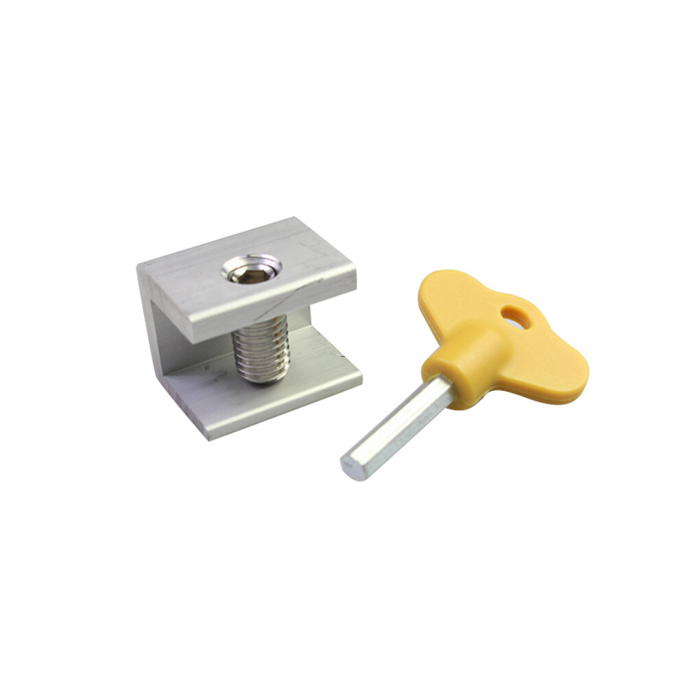 1 шт Замок для раздвижных окон с регулировкой и ключом, Защита дверного каркаса, Алюминиевый сплав, Размер 24.5*24.5*30 мм, Вес упаковки 35 г, Упаковка 60*50*40 мм