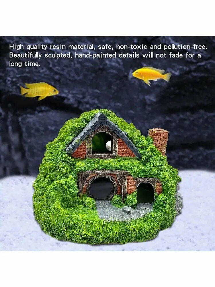 Домик для аквариума - Пещера для рыбок декоративная подводный грот