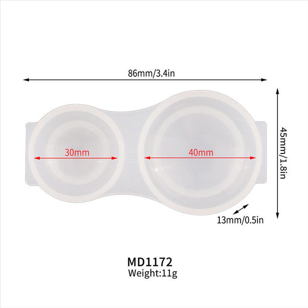 Набор силиконовых форм для кулонов DIY - большие и маленькие круглые формы, набор для литья кристаллической смолы в