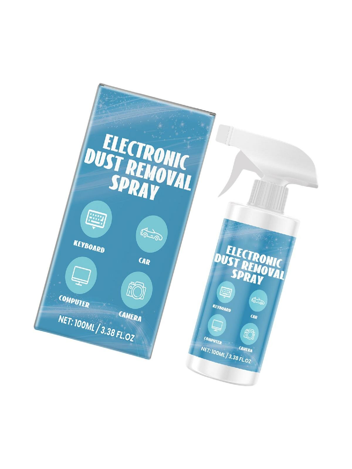 Электронный очиститель с низким уровнем шума, электронный распылитель для удаления пыли 100 мл.