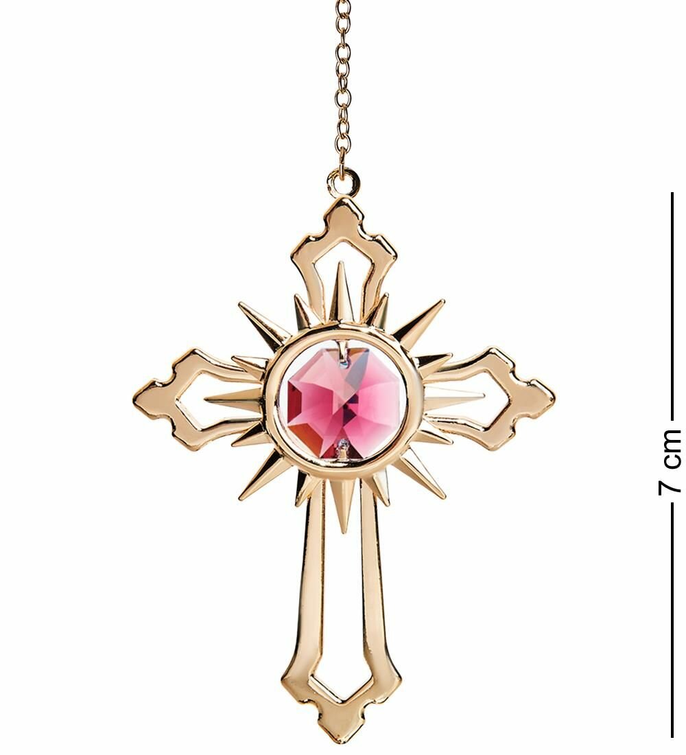 Подвеска Крест с цв. кр. A971430 Crystal Temptations, Металл, кристалл