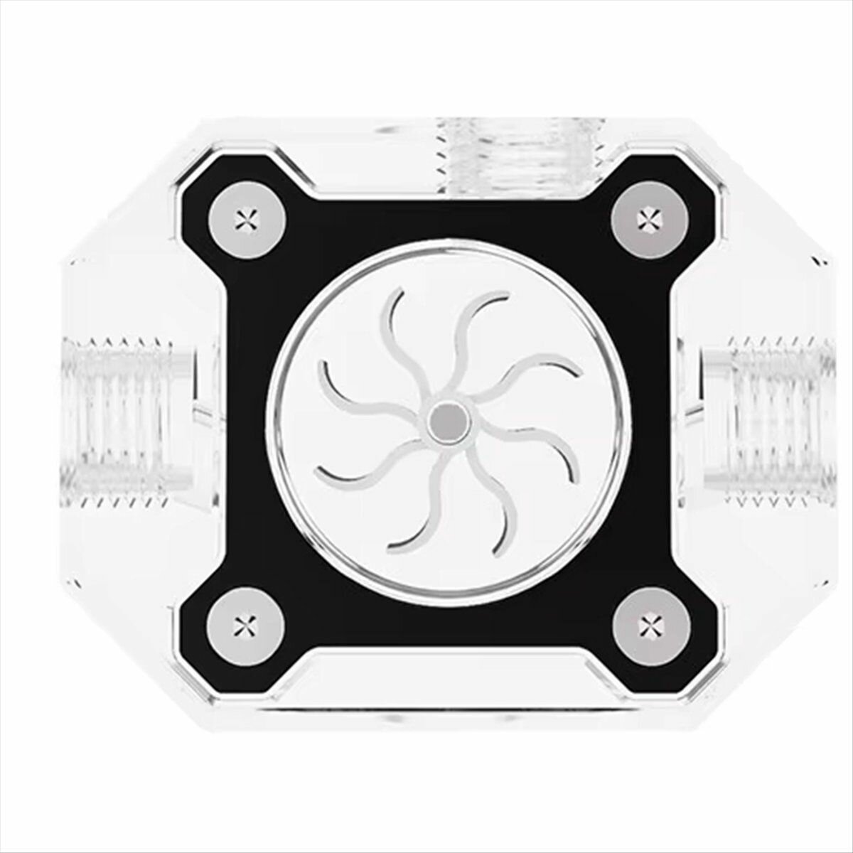 Расходомер воды для охлаждения ПК + крыльчатка с алюминиевой металлической бронёй, белый