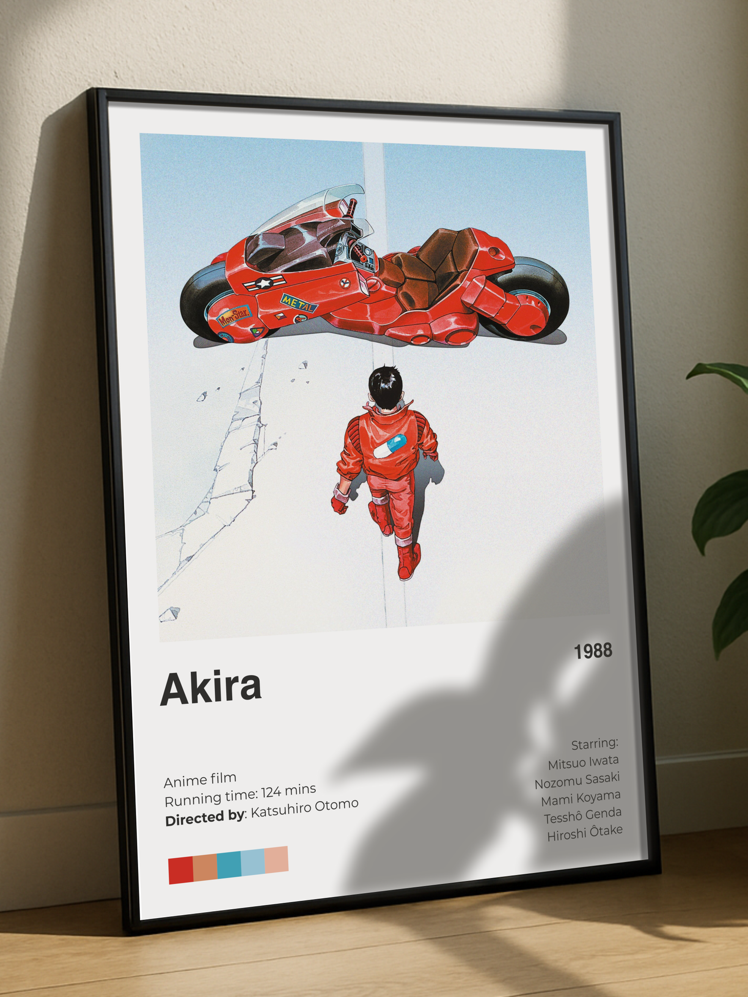 Постер плакат аниме "Акира" А4, интерьерный, без рамы, плотная фотобумага 21x30 см.