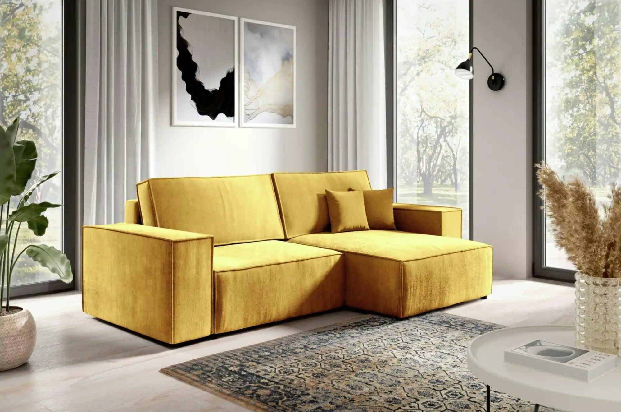 Диван угловой "Harizma Mebel" Мангуст-евро мод7, влагостойкий велюр, обивка антикоготь