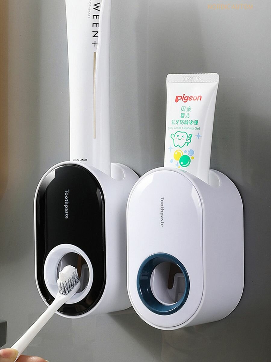 1 шт. Дозатор зубной пасты, автоматический выдавливатель зубной пасты, подходит для детей и взрослых, настенный, без помощи рук, для туалета, душа, ванной комнаты