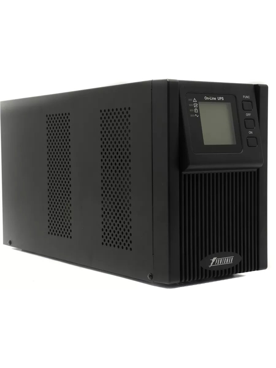 ИБП Powerman Online 3000 Plus, защита от перегрузки и КЗ, ЖК-дисплей, 3000ВА/2700Вт, 3 розетки