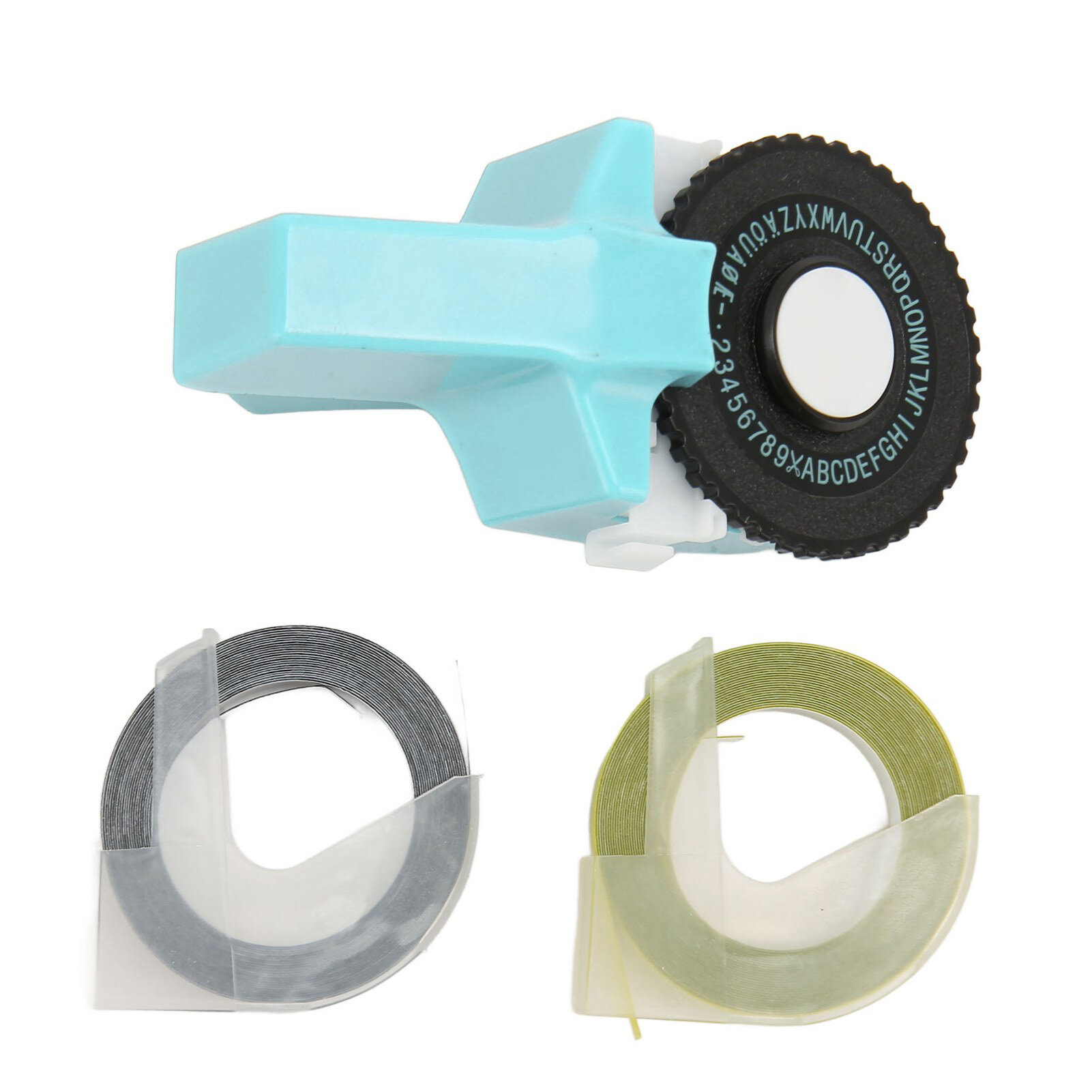 Машинка для тиснения этикеток, портативный 3D-принтер для дома, офиса и бизнеса, в комплекте с лентой, небесно-голубой цвет.