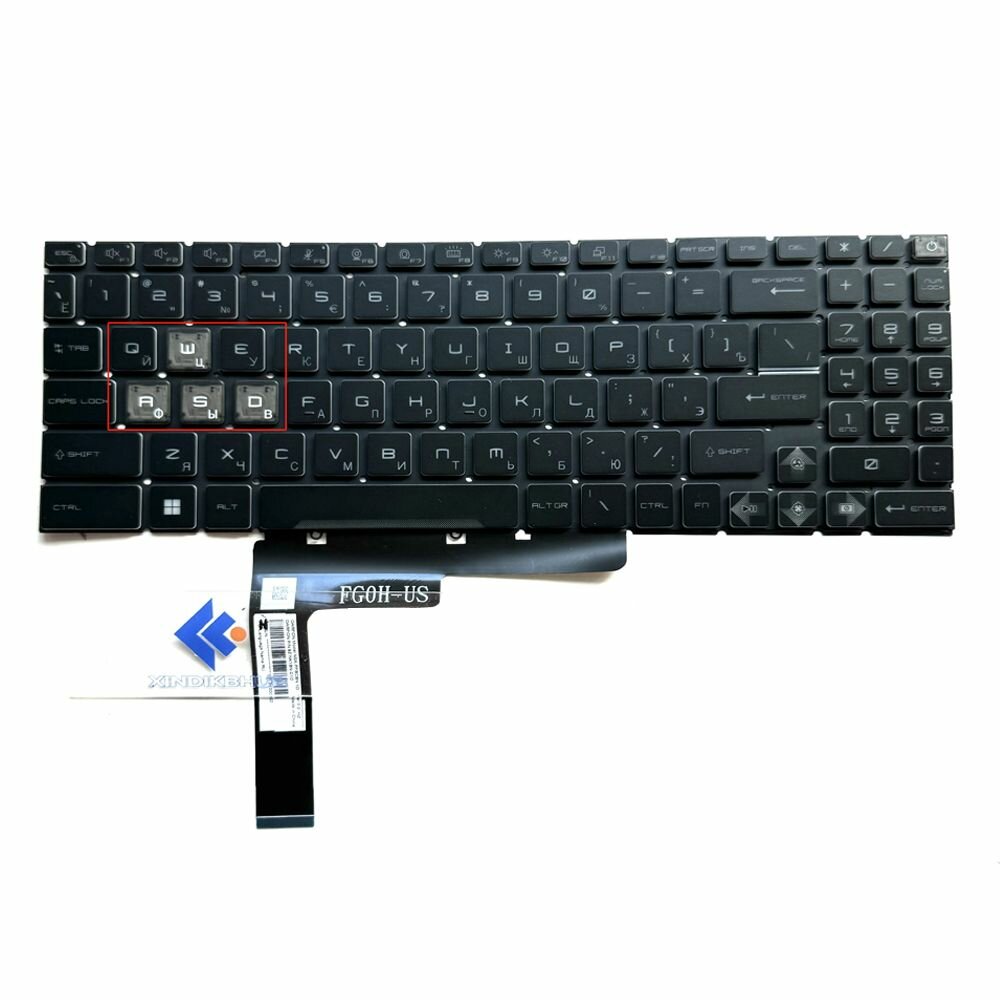 Новая клавиатура для (16PIN Cable) MSI Katana 17 B12VEK B12VFK B12VGK B13VEK With RGB Backlit Keyboard С RGB подсветкой