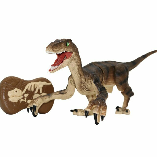 RC динозавр 2.4G Raptor Velociraptor симуляция RC Животное дистанционное управление RC Животное (коричневый)