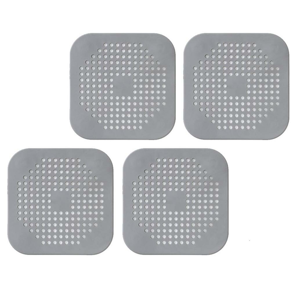 Силиконовая сетка для слива, 4 шт, Серый